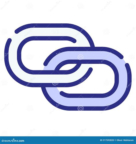 Link Connect Chain Bound Single Isolated Icon With Dash Or Dashed Line Style Stock Vector