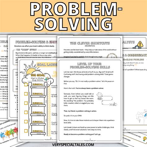 Problem Solving Worksheets For Teens Very Special Tales