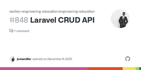 Laravel CRUD API Issue 848 Section Engineering Education