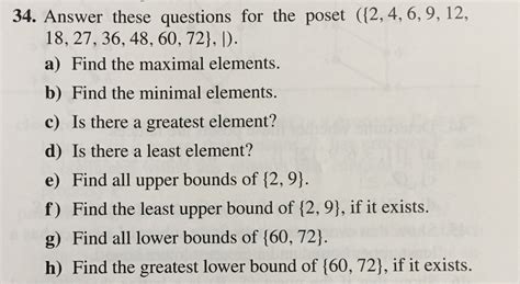 solved answer these questions for the poset {2 4 6 9