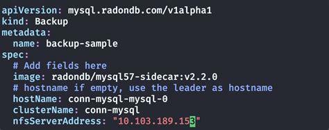 按照官方的文档使用nfs备份，最后的状态一直为completed！ · Issue 639 · Radondbradondb Mysql Kubernetes · Github
