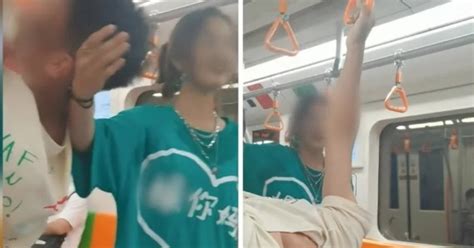 쌍욕 적힌 티셔츠 입고 지하철서 춤·노래빌런 커플 눈살