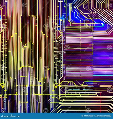 A Digital Glitch Effect Overlaying A Circuit Board Pattern Symbolizing The Fusion Of Technology