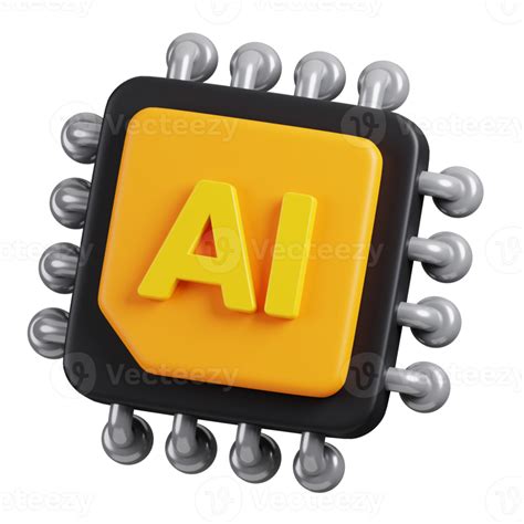 Ai Microchip Icon Isolated Ai Support In Business And Artificial Intelligence Technology