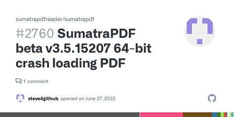 sumatrapdf beta v3 5 15207 64 bit crash loading pdf · issue 2760