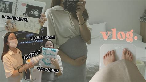 Vlog 임신 23주차 임산부의 하루👶🏻 이제 정밀초음파는 끝냈고 공포의 임당검사만 남았다 Feat 모닝 루틴과 첫