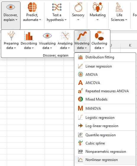 Xlstat Multiple Nonlinear Regression Tutorial In Excel