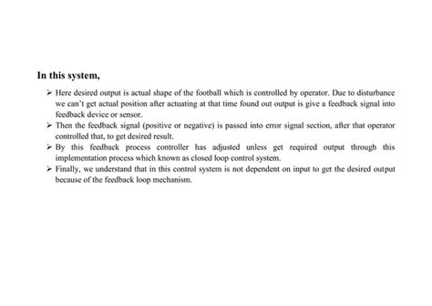 Open Loop And Closed Loop Control System Ppt