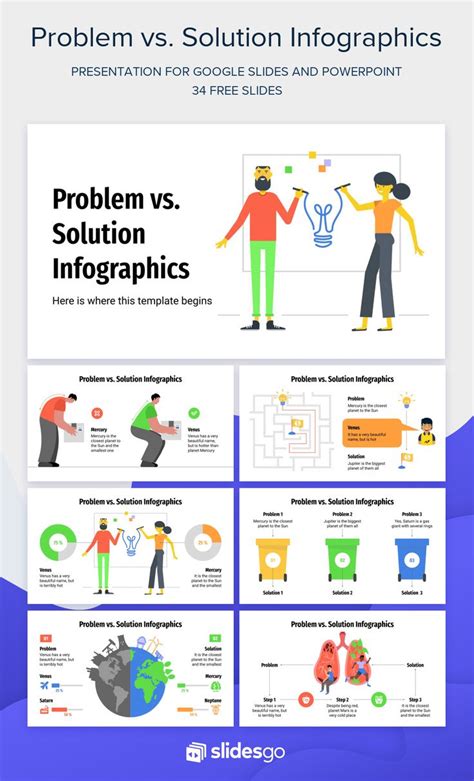 problem vs solution infographics infographic powerpoint slide