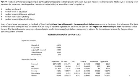 Solved 1 ﻿write The Linear Equation For The Regression