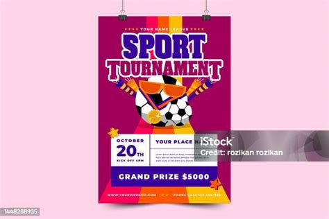 축구 토너먼트 스포츠 이벤트 포스터 또는 전단지 디자인 템플릿 간단하고 우아한 디자인 Championship에 대한 스톡 벡터 아트 및 기타 이미지