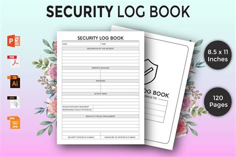 Security Log Book For Kdp Interior Graphic By Dasdesign · Creative Fabrica