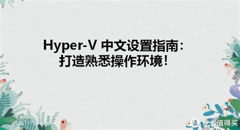 Hyper V 中文设置指南：打造熟悉操作环境！