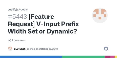 Feature Request V Input Prefix Width Set Or Dynamic · Issue 5443