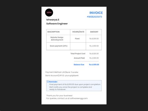 Invoice Ui Design By Ishwarya On Dribbble