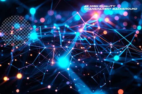 Premium Psd Holographic Coding Structure Network Of Nodes On