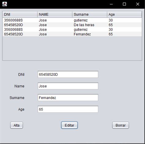Java Actualizar Los Datos De Jtable Al Editar Eliminar O Modificar