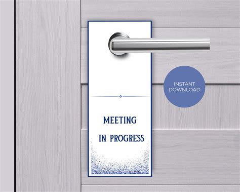 Meeting In Progress Door Sign Printable Door Sign Meeting In Session