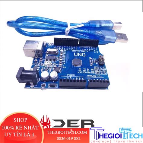 Mạch Arduino Uno R3 Atmega328p Ch340 Chip Dán Smd Arduino Uno ChƯa Cáp