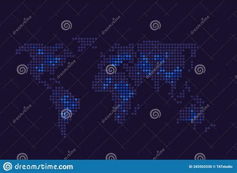 Dot Map Infographic Chart Design Element For Dark Theme Stock Vector Illustration Of Analytics