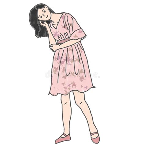 Curious Girl Holding A Magnifying Glass Vector Cartoon Illustration