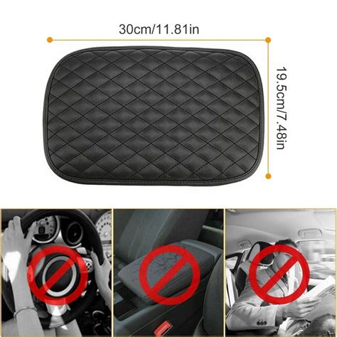 Car Armrest Pad Cover Pu Leather Auto Center Console Seat Box Cover