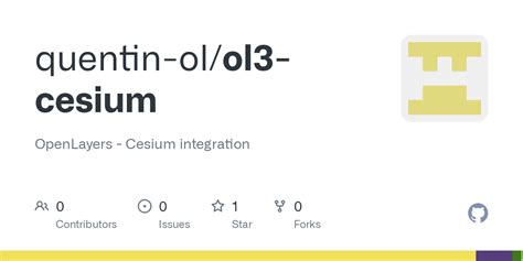 GitHub Quentin Ol Ol Cesium OpenLayers Cesium Integration