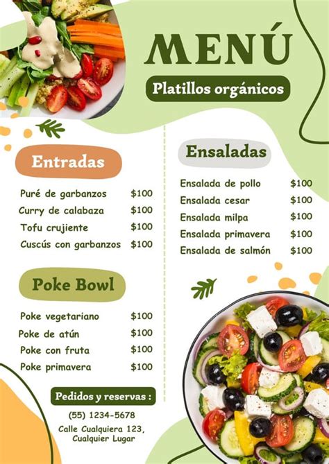 Plantillas Comida Saludable Gratis Y Editables Canva