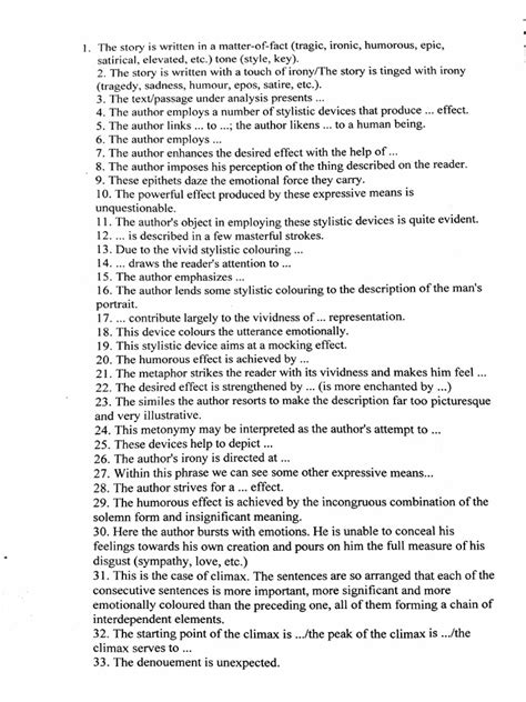 Stylistic Analysis Pdf