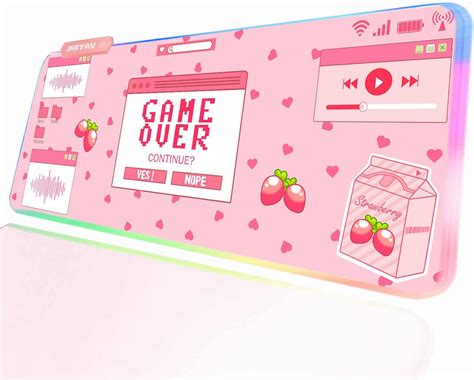 Belugadesign Shark Desk Pad Kawaii Cute Anime Keyboard Gaming Pc Laptop Mouse Large Mousepad