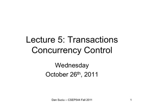 Lecture05 Transactions Concurrency Control