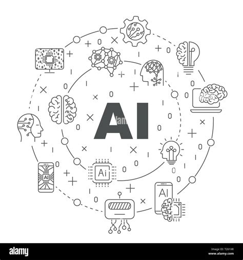 Ai Artificial Intelligence Infographic Banner Neural Network Cybernetics Futuristic