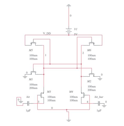 T SRAM Circuit Multisim Live