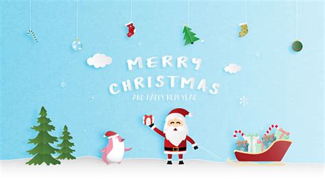 종이 컷 스타일의 메리 크리스마스와 새해 맞이 카드 벡터 일러스트 크리스마스 축하 배경입니다 배너 전단지 포스터 벽지 템플릿