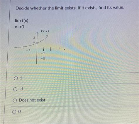 Solved Decide Whether The Limit Exists If It Exists Find