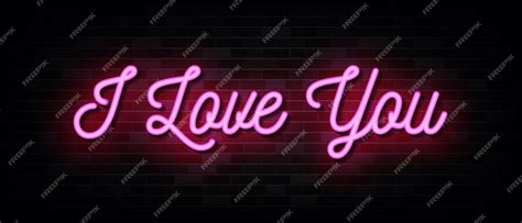 Premium Vector I Love You Neon Signs Vector Design Template Neon Style