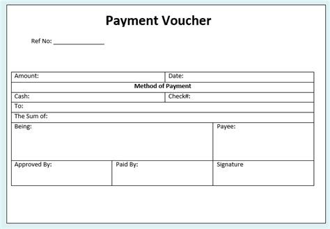 10 Free Sample Payment Voucher Templates Printable Samples