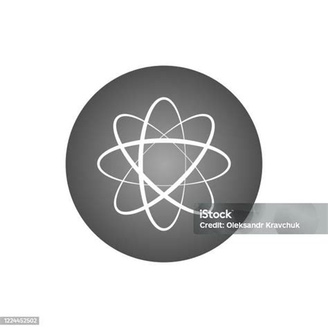 원자 기호입니다 핵 아이콘입니다 원자 양성자 전자 중성자 추상 생물학 화학 원 과학 개념 벡터 일러스트레이션 Eps 10 Dna에 대한 스톡 벡터 아트 및 기타 이미지