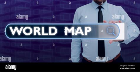 Handwriting Text World Map Word For A Diagrammatic Representation Of The Surface Of The Earth