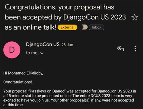 Mohamed El Kalioby On Linkedin Passkeys Django Djangoconus