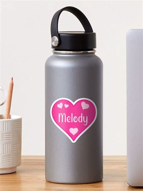 Melody Name Pink Heart Sticker For Sale By Jeallan Redbubble