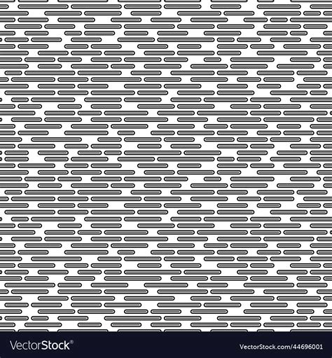 Seamless Linear Horizontal Pattern In Black Vector Image