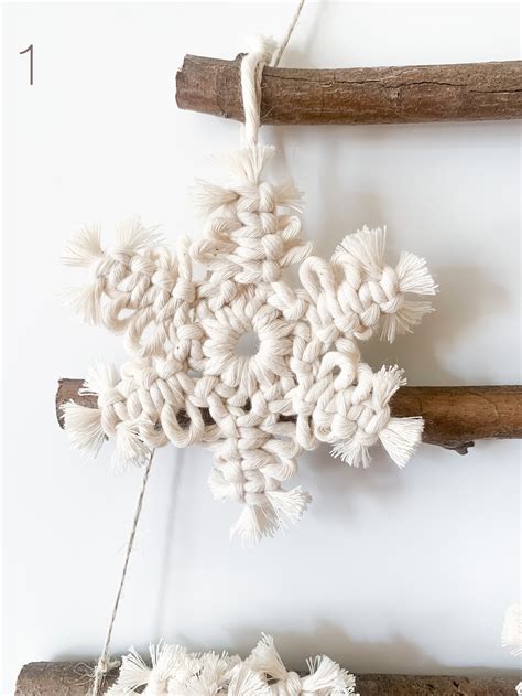 Macrame Snowflake Ornaments PDF Patterns Set Of Digital Etsy