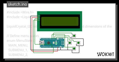 Menu With 4 Buttons Wokwi Esp32 Stm32 Arduino Simulator