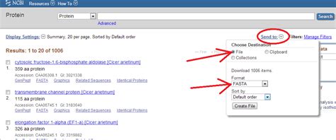 What Is The Quickest Way To Gather Protein Sequence Data From Ncbi In Fasta Format Researchgate