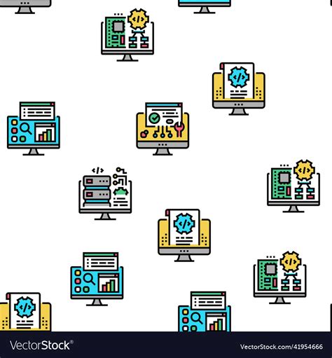 Software Program Development Seamless Royalty Free Vector
