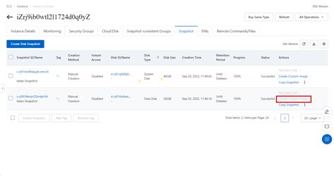 can we create image of data disk snapshot form console labex