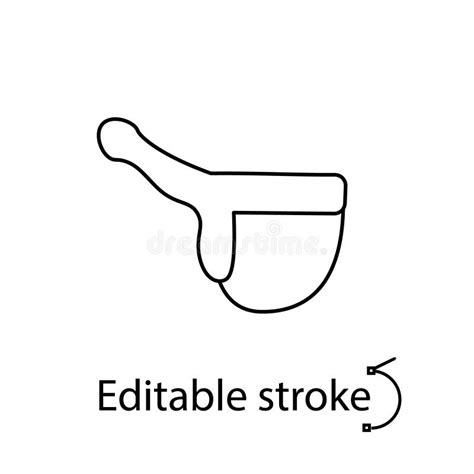 Penis Simulator Outline Icon Sex Shop Goods Editable Stroke Isolated Vector Stock