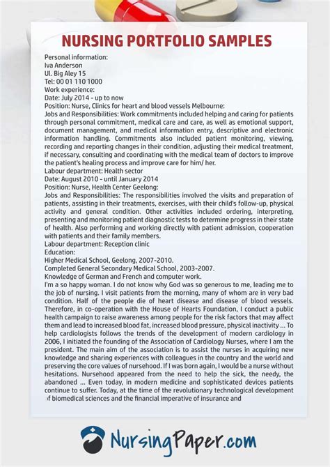 Nursing Portfolio How To Create Examples And What Is
