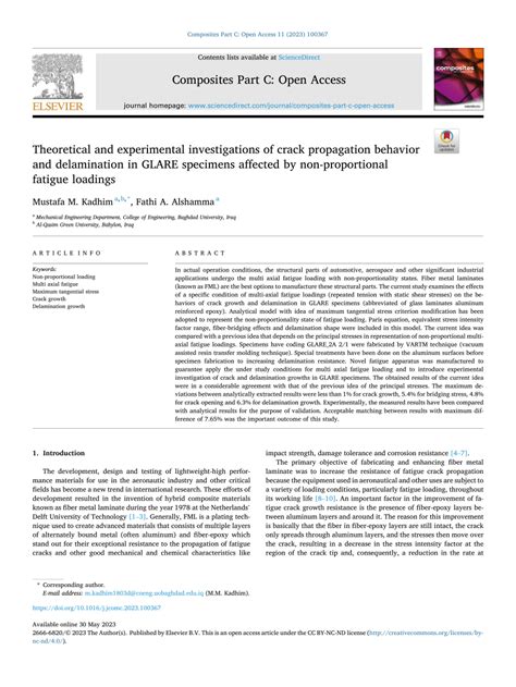 Pdf Theoretical And Experimental Investigations Of Crack Propagation